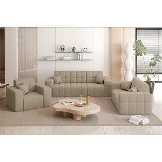 KAISER Couchgarnitur nimes - Sofagarnitur 3-2-1, breite Farbpalette, Stoff Portland Beige