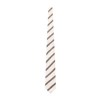Windsor Gestreifte Krawatte - - Accessories - Herren - Braun - ONE SIZE