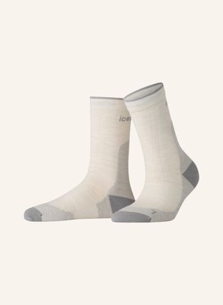 Icebreaker Socken Merino Hike + Ultralight Crew weiss