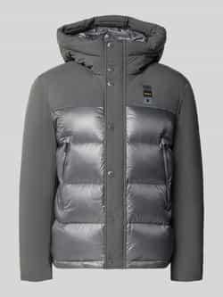 Blauer Steppjacke mit Rei&szlig;verschlusstaschen Modell BROOK