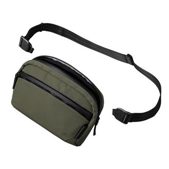 Alpaka Flight Sling Bag 1L - Small Mens Crossbody Bag with Adjustable & Detachable Shoulder Strap - Tech Organizer (Gr&uuml;n)