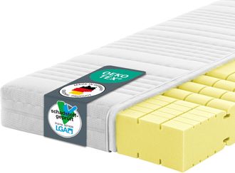 Ravensberger Matratzen HR-Kaltschaummatratze Komfort-SAN 100x190 cm - Härtegrad H2, mittel - Höhe 18cm - 7-Zonen Matratze mit Baumwoll-Doppeltuch-Bezug - Oeko-TEX-Zertifizie