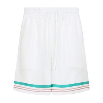 Casablanca Wei&szlig;e Seiden-Bermuda-Shorts - - Shorts - Herren - Wei&szlig; - M
