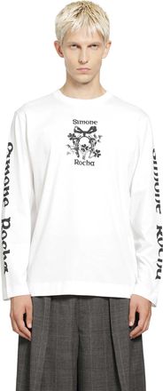 Simone Rocha Coming Up Roses Print Long Sleeve Tee