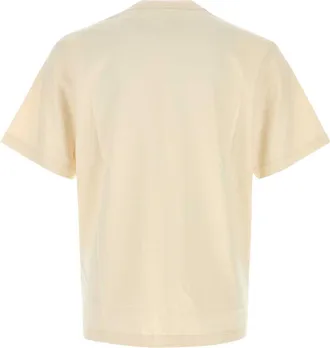 The Row Mens Melange Ivory Cotton Maiko T-Shirt Ecru Exterior Exterior: T-shirts And Polos