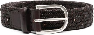 Orciani Homme, Accessoires, Brun, Taille: 90 CM Melange Leather and Wool Belt