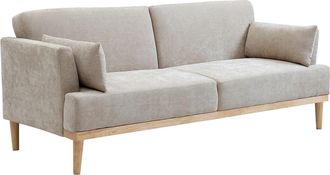 Vente-Unique Sofa 3-Sitzer mit Clic-Clac-Funktion - Stoff - Beige - AMBRILO