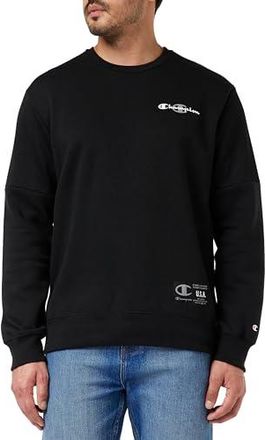 Champion Legacy Basketball Powerblend Fleece Crewneck Sweat, Noir/Gris Monument, M Homme