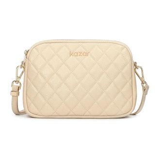 Kazar Leder gesteppte Tasche am G&uuml;rtel - - Bags - Damen - Beige - ONE SIZE