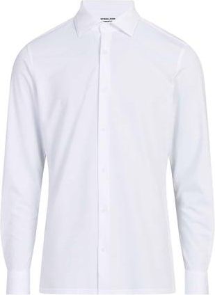 Strellson Chemise Spike droite en coton m&eacute;lang&eacute;