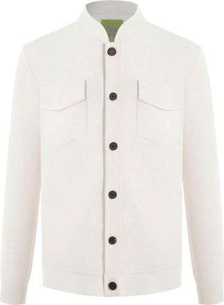 Shanghai Tang Hemdjacke mit f&uuml;nf Kn&ouml;pfen - Wei&szlig;