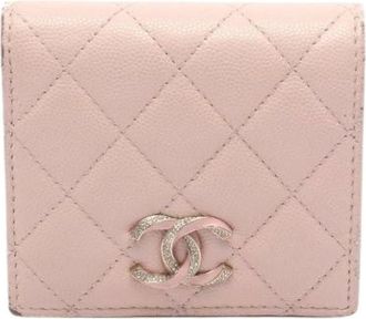 Chanel Pre-owned Matelasse Grained Calf Small Wallet - Femme - Pre-owned - Rose - Taille: ONE Size