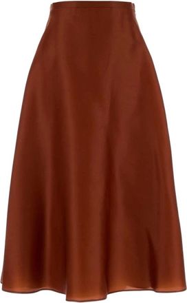 Alberta Ferretti Femme, Jupes, Orange, Taille: 36 FR Flared Midi Skirt