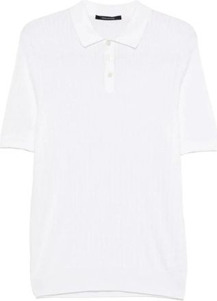 Tagliatore Homme, Tops, Blanc, Taille: 3XL Polo en maille c&ocirc;tel&eacute;e Kart