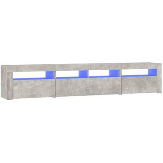 vidaXL TV-Schrank mit LED-Leuchten Betongrau 210x35x40 cm - Vidaxl