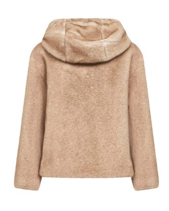 Herno Womens Bomber Jacket Faux Fur Chantilly