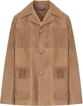Polo Ralph Lauren Lederjacke - Nude