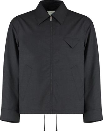 Bottega Veneta Homme, Vestes, Gris, Taille: M Veste Zipp&eacute;e en Laine