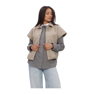 Modstr&ouml;m Cleamd Weste - - Jackets - Damen - Beige - XL