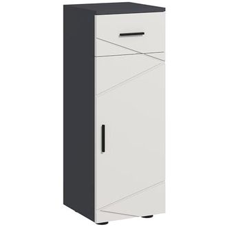 Kleankin kleank Badezimmerschrank Badschrank schmal mit Schublade, verstellbaren Regalen Toilettenschrank Beistellschrank Nischenschrank f&uuml;r Badezimmer, kleine