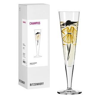 Ritzenhoff 8114003 Champagnerglas 200 ml Serie Fashion mit Motiv Dame mit Hut - Made in Germany