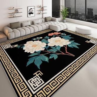 Generic Tapis Imprim&eacute; Antid&eacute;rapant 120 x 170 cm, Tapis Minimaliste Traditionnel Fleurs Art pour Adolescent Gar&ccedil;on Fille Adulte - Paillasson pour Salon Chambre