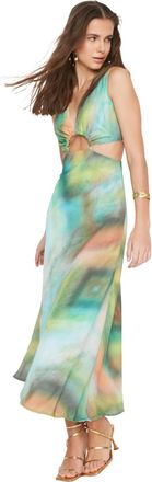 Trendyol Damen Gemustertes Freistehendes Kleid Dress, Multi Color, 40 EU