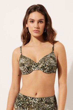 Calzedonia Push-up-bikinioberteil Tropical Animalier Grun