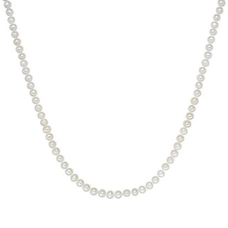 Valero Pearls Halskette - Sterling Silber Perlen-Kette S&uuml;&szlig;wasser-Zuchtperle - Gr. unisize - in Wei&szlig; - f&uuml;r Damen