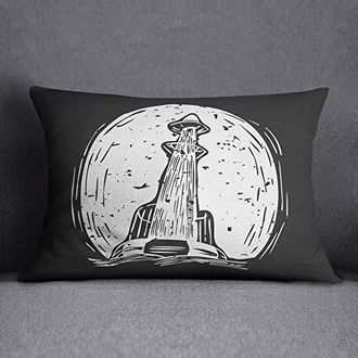 Questo Casa Dekorativer Kissenbezug, Kissenbezug, Heimdekoration, für Sofa, Café, Größe: 35 x 50 cm, entworfen und hergestellt in der Türkiye