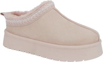 Shoes By Emma Pantoufles mules pour femme avec semelle &eacute;paisse en daim synth&eacute;tique et doublure en fausse fourrure, rose p&acirc;le, 38 EU