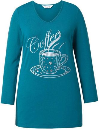 Miamoda T-Shirt Langarmshirt Pailletten-Motiv Langarm