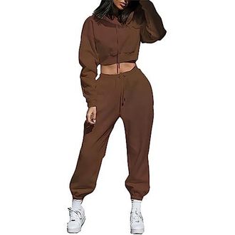Generic Surv&ecirc;tement pour femme - Ensemble pyjama tendance d&eacute;contract&eacute; avec pantalon long - Surv&ecirc;tement pour femme - Tenue de sport pour femme - Surv&ecirc;tement 2 