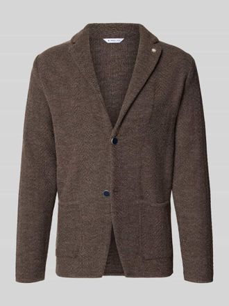Manuel Ritz Cardigan mit Schurwoll-Anteil in Strick-Optik