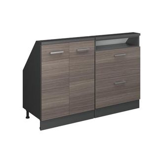 Vicco Ensembles de Meuble de Rangement sous Pente Rion, Gris Noble/Anthracite, Lot de 2