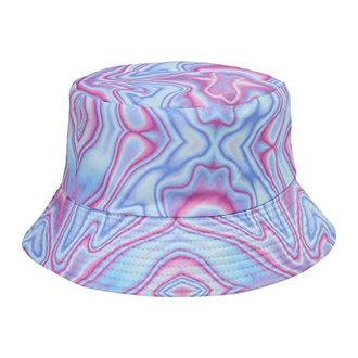 Generic Chapeau de p&ecirc;cheur double face pour homme et femme avec visi&egrave;re pare-soleil Tie Dye, violet, Taille unique