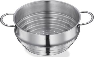 Küchenprofi COOK Dämpfeinsatz aus rostfreiem Edelstahl, Ø 21 cm, verwandelt jeden Topf mit 16-20 cm Durchmesser in einen Dampfgarer, erhält Vitamine & Aroma