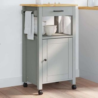vidaXL Chariot de cuisine monza 48x40x90 cm bois massif de pin Vidaxl