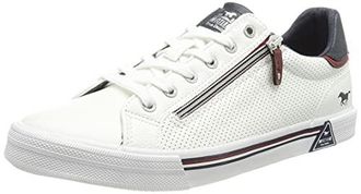 Mustang Jeans Baskets Mode Homme 4162-303, Pointure:45 EU, La Couleur:Blanc