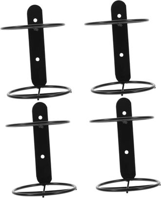 Lurrose 4 St&uuml;ck Teiliges Wand weinregal aus Metall Einzeln Montierbarer Weinflaschenhalter Modernes Design Platzsparend f&uuml;r Zuhause Bar Restaurant Stabiles Fl