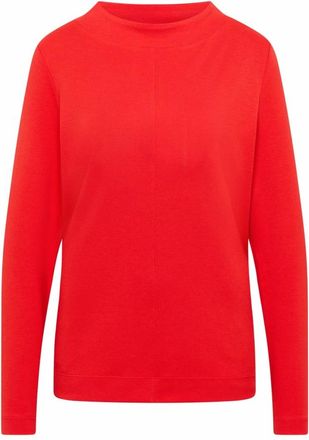 Cecil Rundhals-Shirt - - Knitwear - Damen - Rot - L
