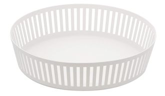 Yamazaki Tableware Yamazaki 3811 TOWER Tiefer Obstkorb, wei&szlig;, Stahl, minimalistisch, 21.5 x 21.5 x 10 cm