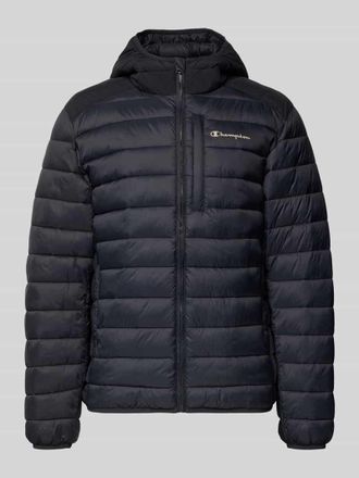 Champion Steppjacke mit Kapuze und Logo