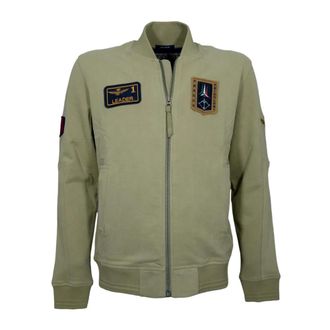 Aeronautica Full Zip Embroidered Sweatshirt Fe2071Uf00669 - - Sweatshirts & Hoodies - Herren - Gr&uuml;n - M