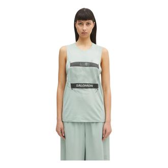 Maison Margiela Logo Motiv Tank Top - - Tops - Damen - Gr&uuml;n - L