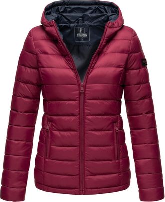 Marikoo Damen Jacke Steppjacke Herbst Winter Übergangsjacke gesteppt B651 [B651-Luc-Bordeaux-Gr.XS]