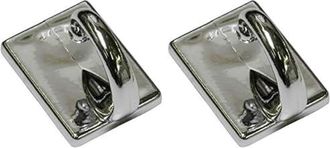 Gardinia Raffhaken selbstklebend, 2 St&uuml;ck, Zum Raffen und Drapieren von leichten Gardinenstoffen, L&auml;nge: 2,5 cm, Kunststoff, Chrom (Packung mit 2)