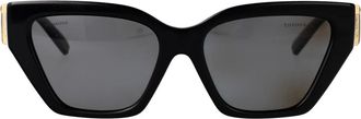 Tiffany & Co. unisex, Accessoires, Noir, Taille: 55 MM Lunettes de soleil oeil-de-chat