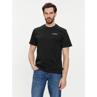 Napapijri T-Shirt Iaato NP0A4HFZ Schwarz Regular Fit