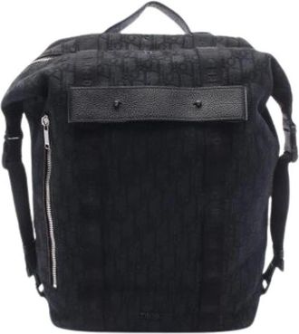 Dior Pre-owned Sac &agrave; dos en toile - Homme - Pre-owned - Noir - Taille: ONE Size